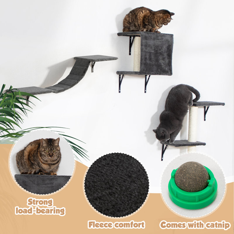 Tucker Murphy Pet™ Wall-mounted Cat Tree Shelves & Reviews | Wayfair